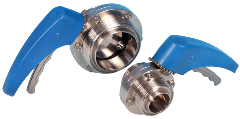 Hygienic Butterfly Valve with BS4825 RJT Male Ends ETG HBV-RJT.