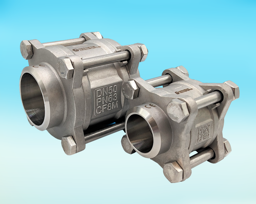 3-Piece Spring Check Valve Stainless Steel Butt-Weld ETG-CK-3BW.