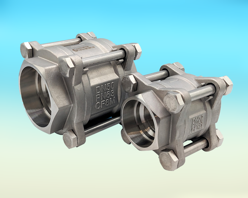 3-Piece Spring Check Valve Stainless Steel Socket-Weld ETG-CK-3SW.