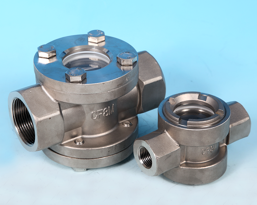 Screwed Double Window Sight Glass Stainless Steel ETG DWSG.