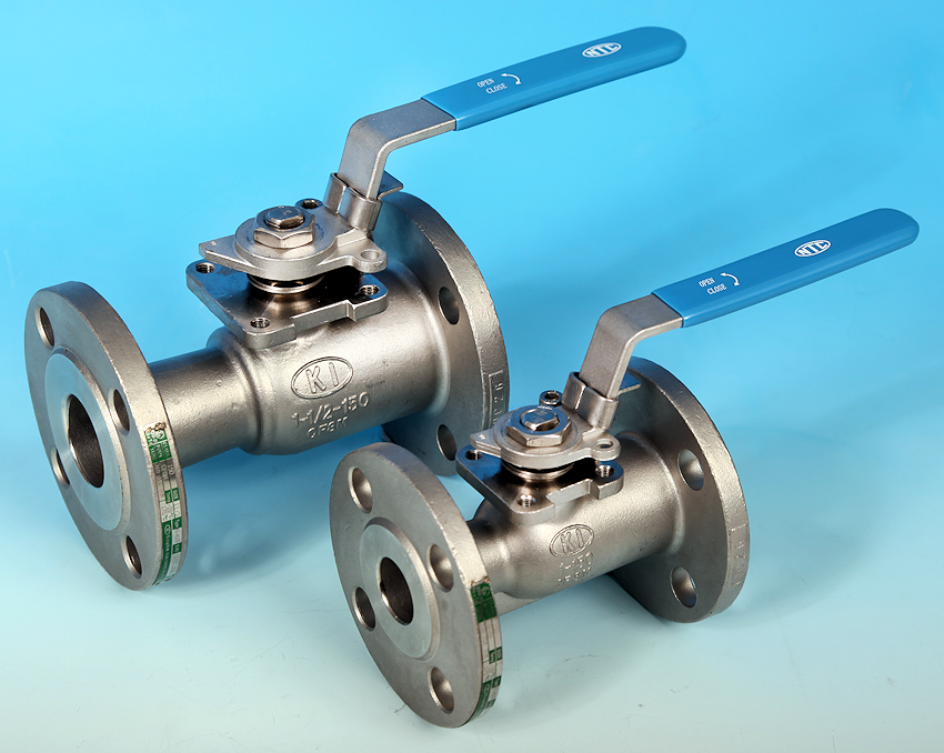 Ball Valve 1-Pce Reduced Bore Flanged ANSI 150 Stainless Steel NTC KV-M1FF.